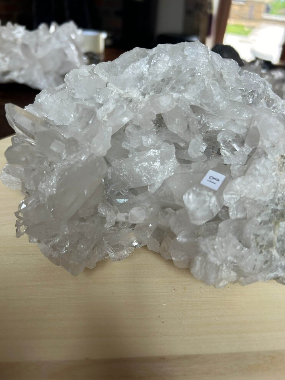 HUGE Premium Rare Clear White Rock Crystal Cluster 18 - 3.340kg ...