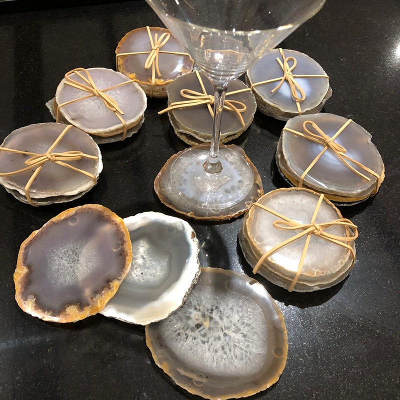 Gray Coasters - Etsy