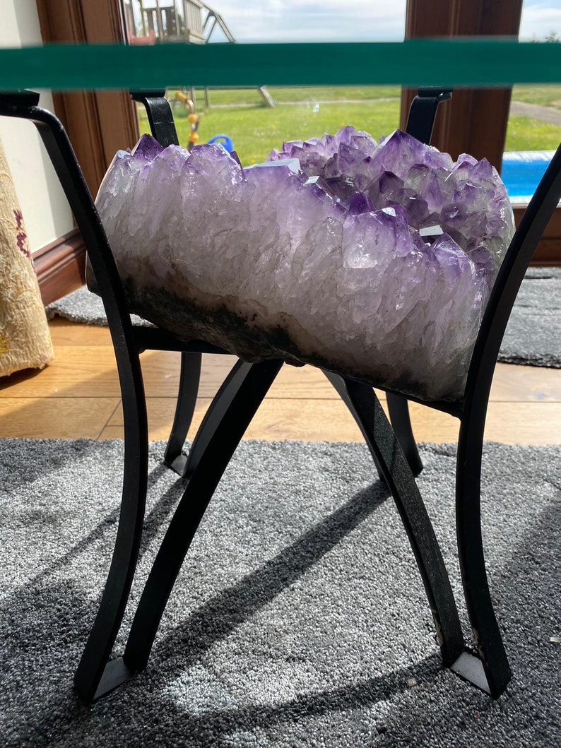 Amethyst Geode Table 3 21kg H41xw30xd16cm Druzy Cluster - Etsy Canada