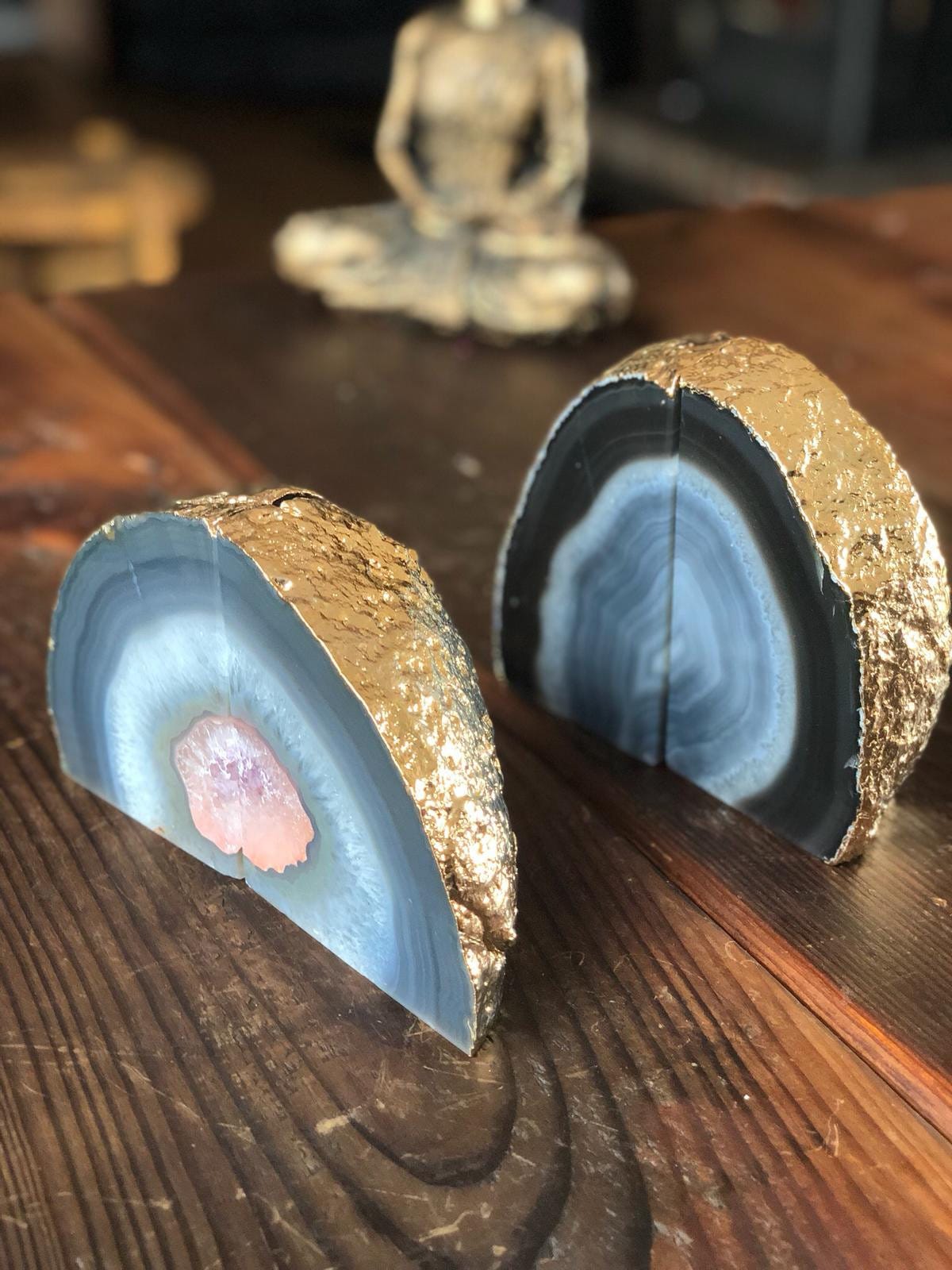 Natural Caramel Agate 24ct Gold Edge Microcrystalline Quartz - Etsy UK