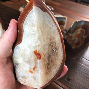 Red Rust Agate Natural Edge Microcrystalline Quartz Premium Bookends ...