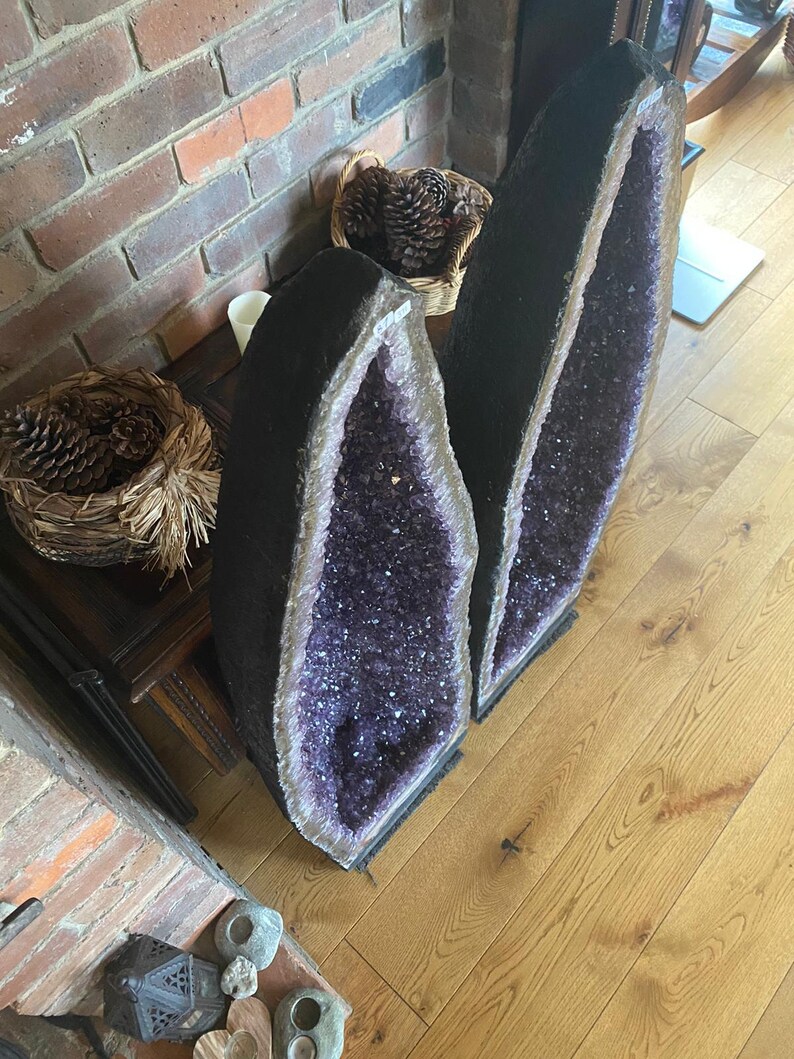 Very Tall Amethyst Crystal Geode PAIR 371 & 372 Premium Queen | Etsy