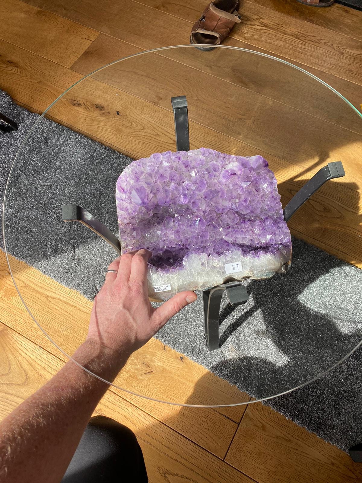 Amethyst Geode Table 3 21kg H41xw30xd16cm Druzy Cluster - Etsy Canada