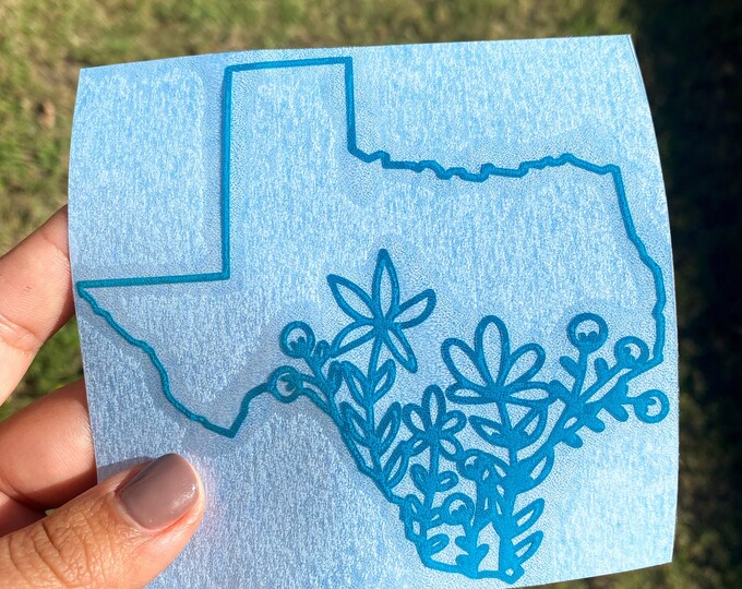 Texas Car Decal Floral Car Stickers Texas Pride Decals - Etsy