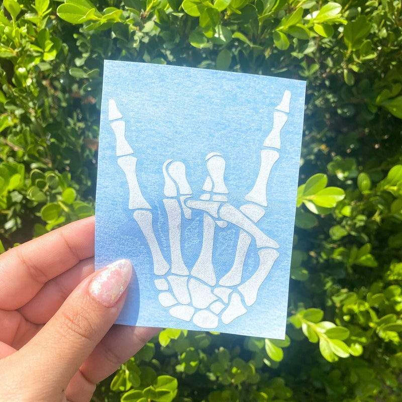 Skeleton Hand Decal - Etsy