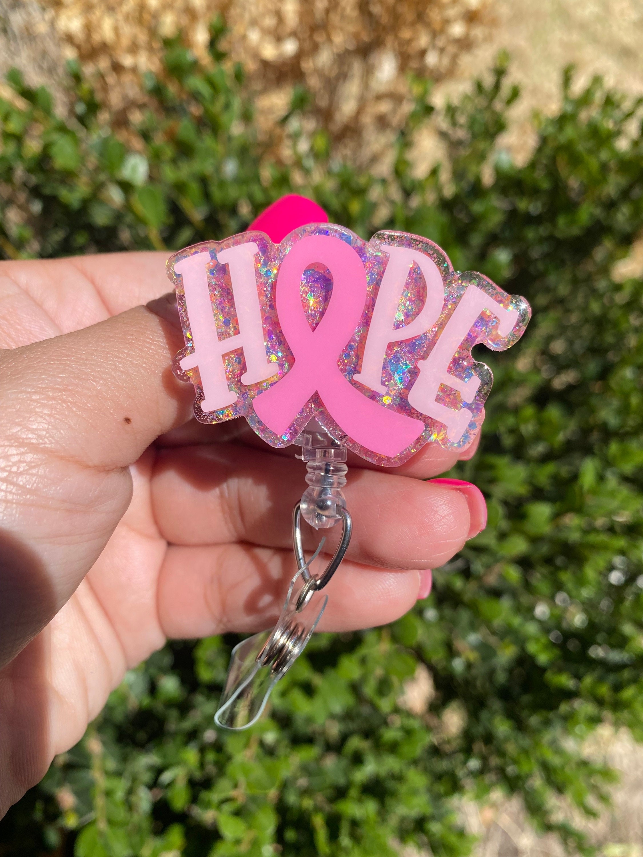 Breast Cancer Awareness Badge Reel Pink Cancer Ribbon Cancer - Etsy