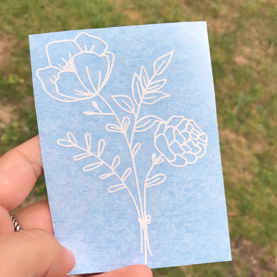 Floral Bouquet Decal | Floral Car Decal | Car Decal | Flower Bouquet ...