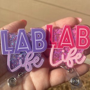 LAB Life Badge Reel, Phlebotomists, Medical Technologist, ID Work Tag ...