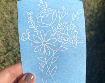 Wild Flower Decal | Etsy