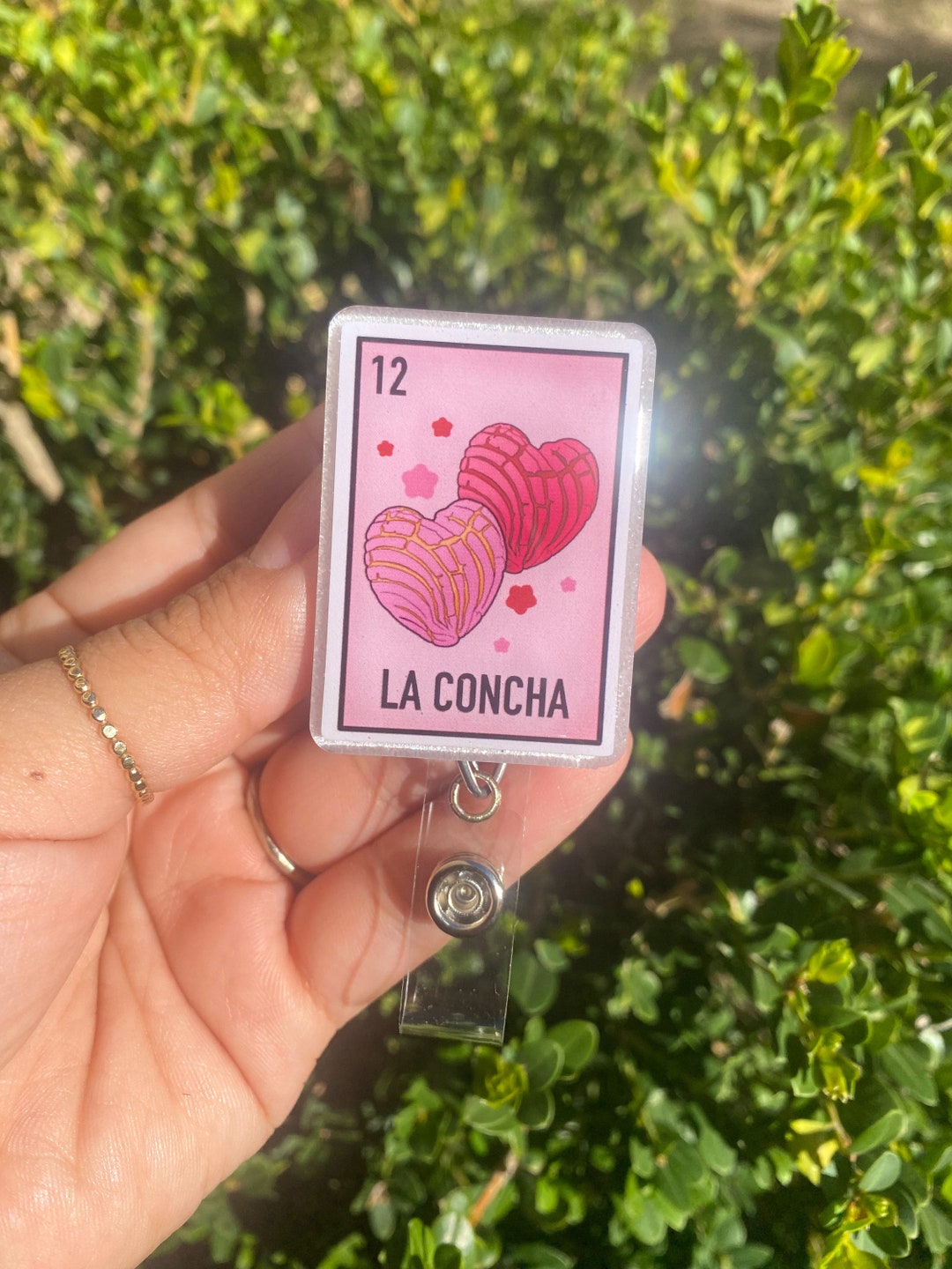 Valentines Day Badge Reel, Loteria Card, La Concha Badge Reel, Heart ...