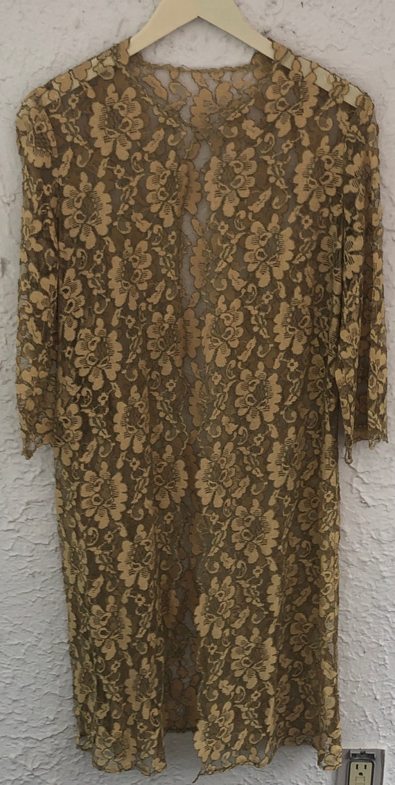 Vintage 70’s Yellow Lace Open Coat - Gem