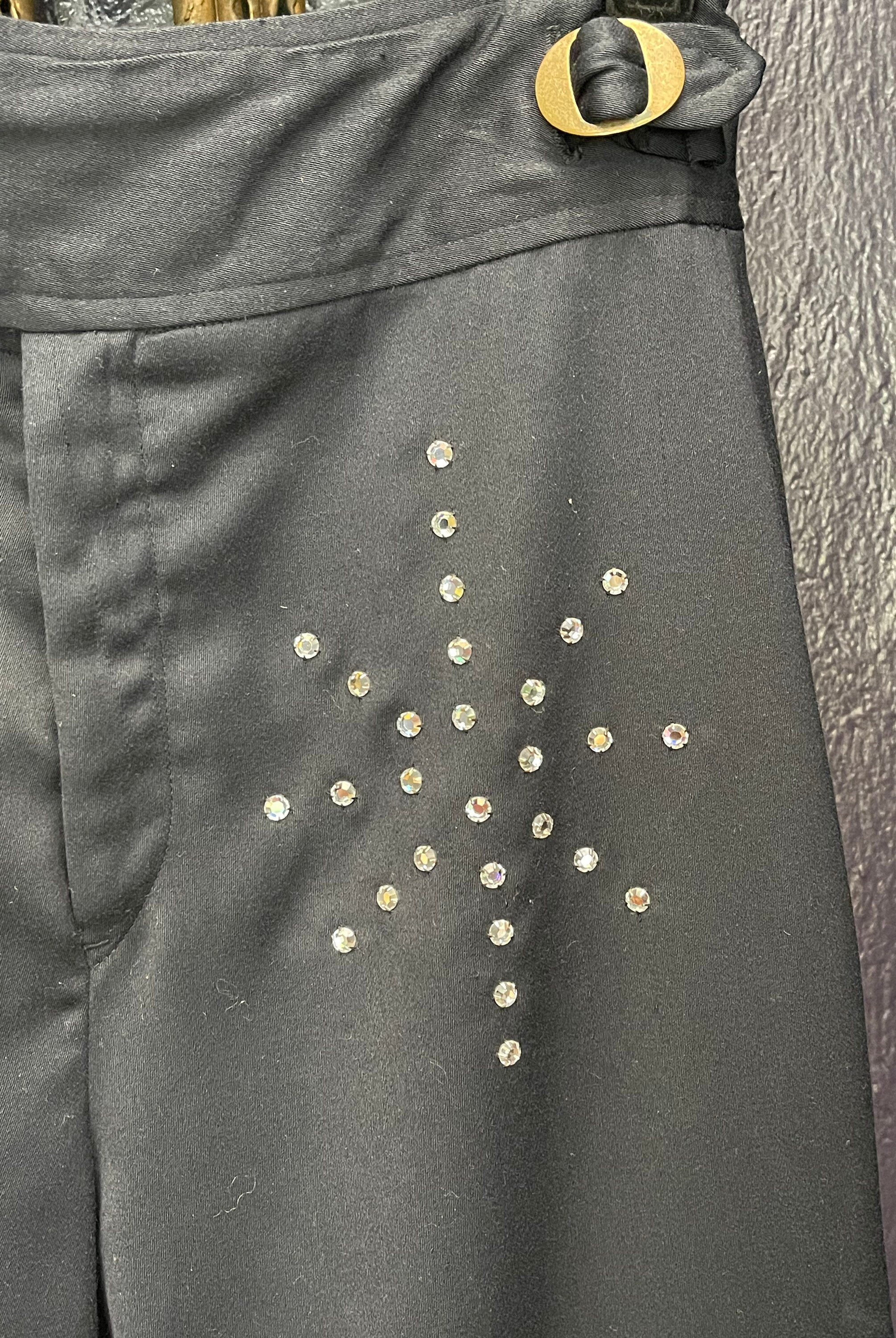 Black Vintage mister Pants by Lynn Stuart With a Rhinestone Star on the ...