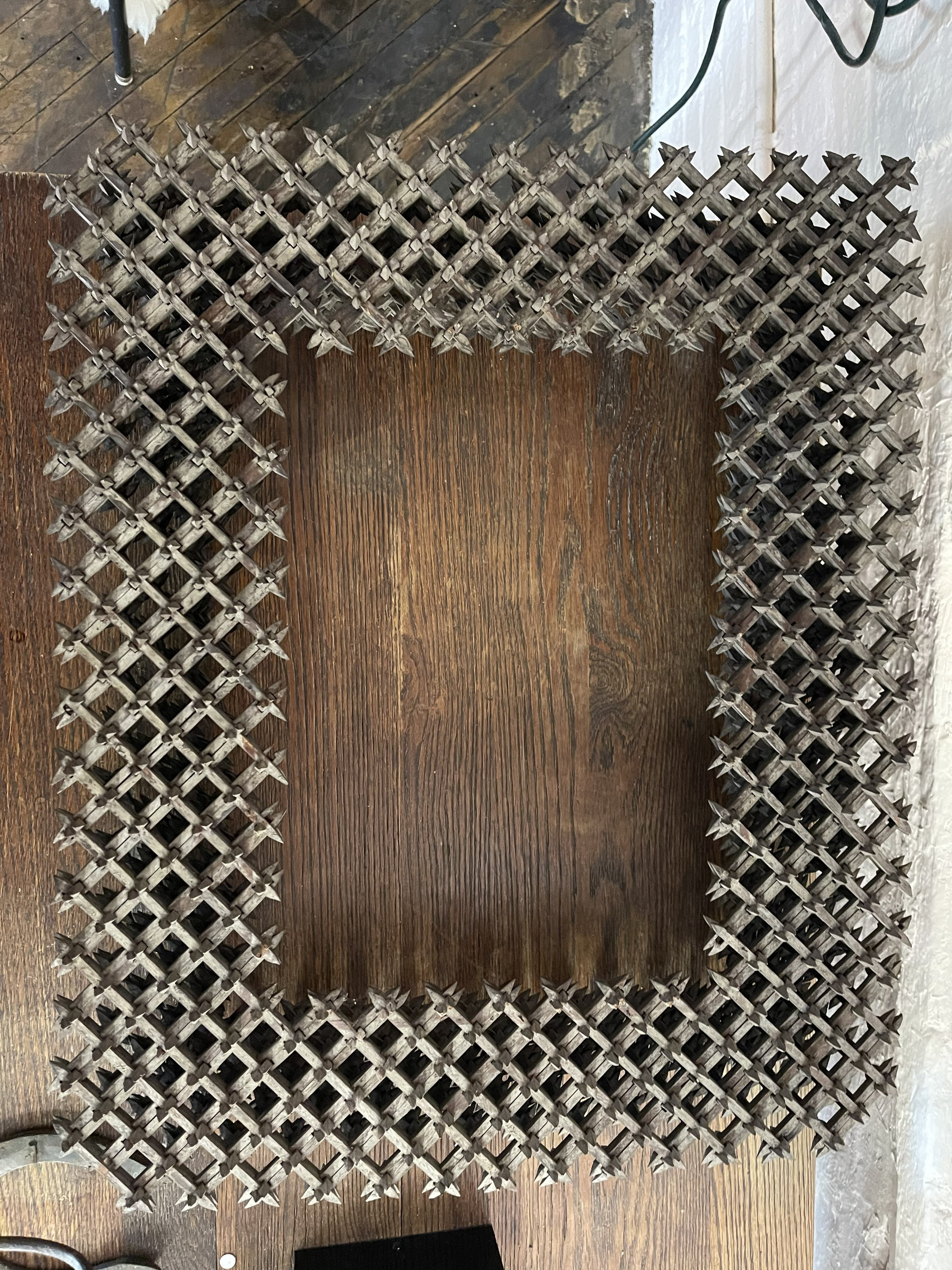 A Large Antique Tramp Art crown of Thorns Frame - Etsy