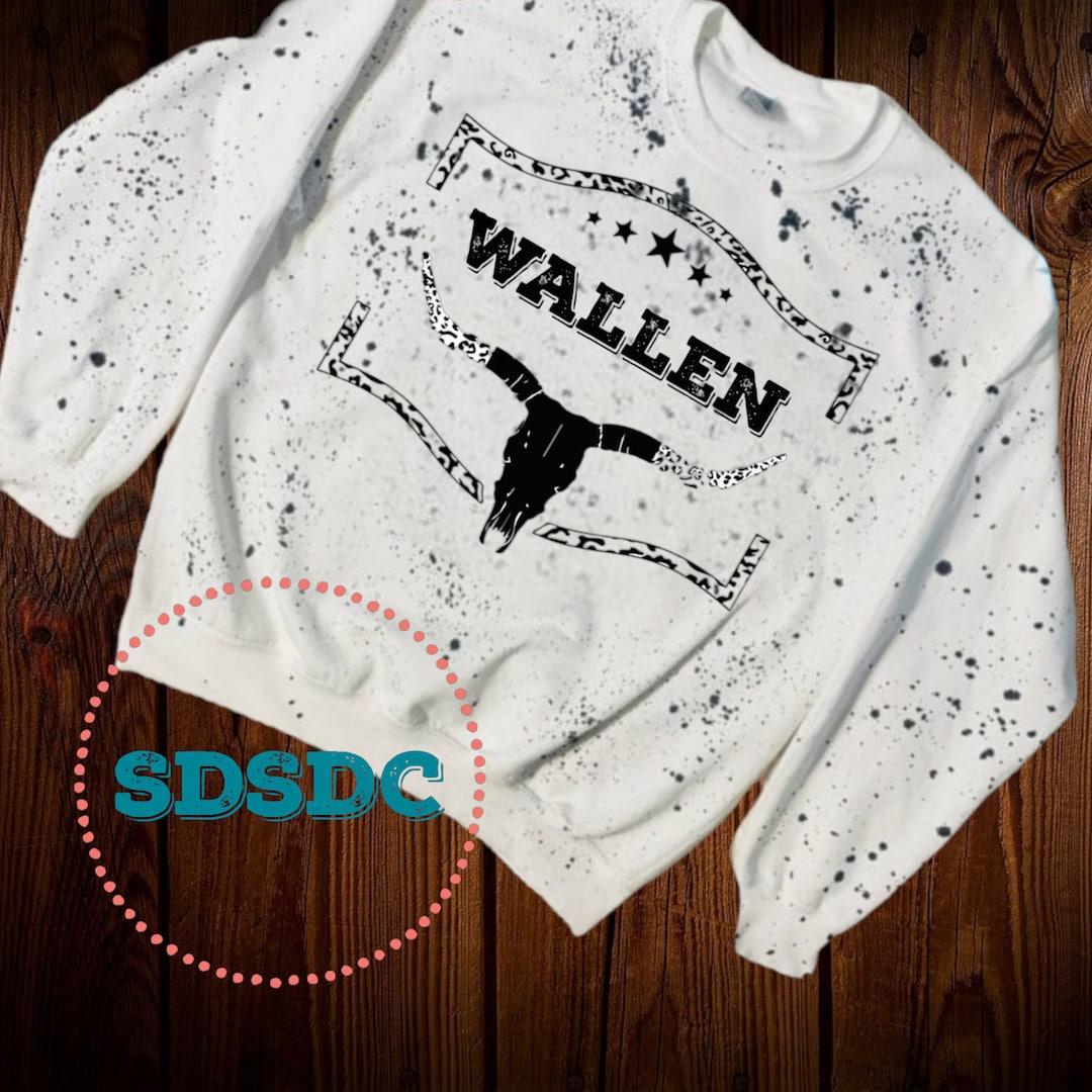 Wallen Bullhorns Leopard Paint Splatter Country Music Concert ...