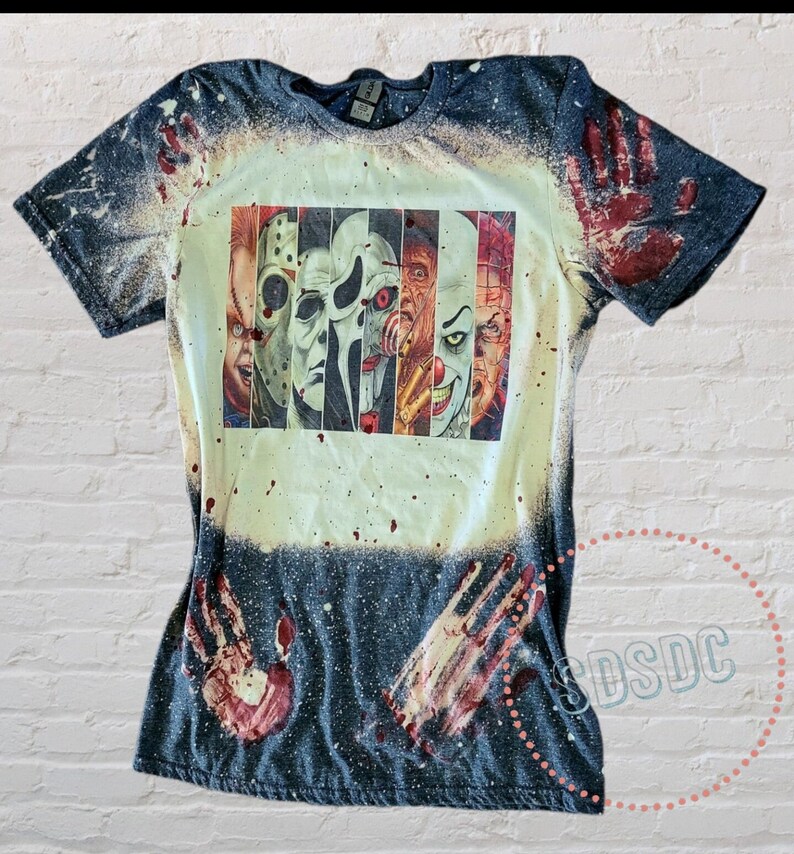 Horror Movie Characters Blood Spatter Splatter Bloody Handprints ...