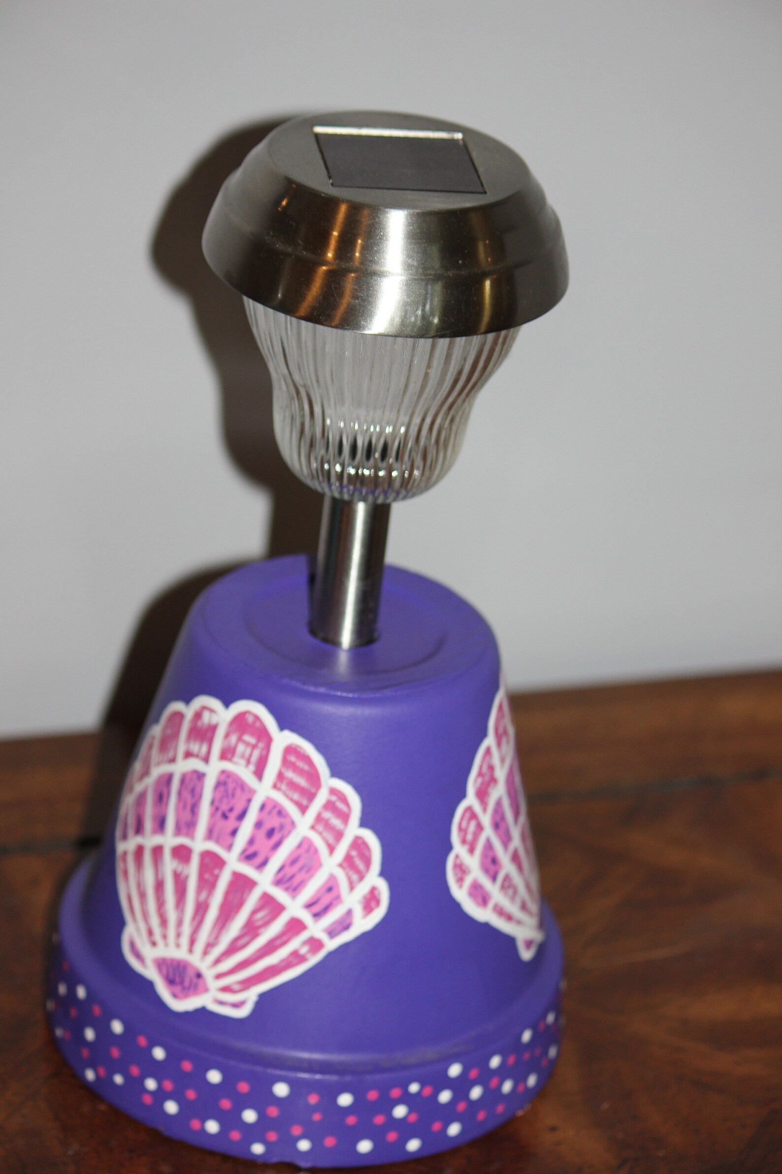 Hand Painted Solar Light Holder With Attractive Solar Light. | Etsy