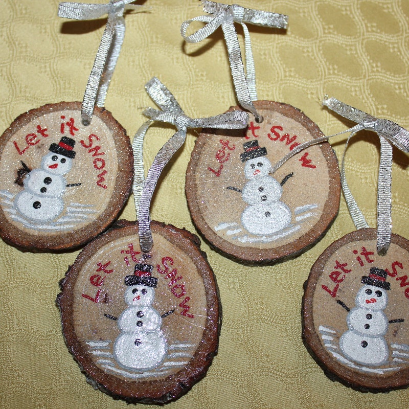 Wood Slice Christmas Ornaments - Etsy