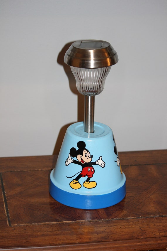 Hand Painted Clay Flower Pot Solar Light Designed With 3 - Etsy