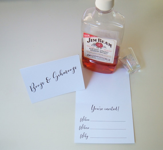 Booze and Schmooze Party Invitation | Etsy