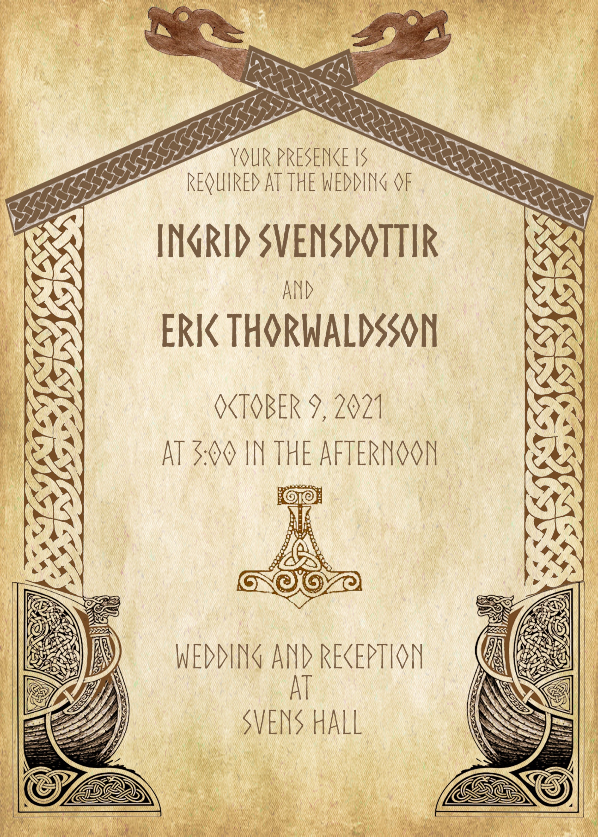 Viking Invitation Suite - Etsy