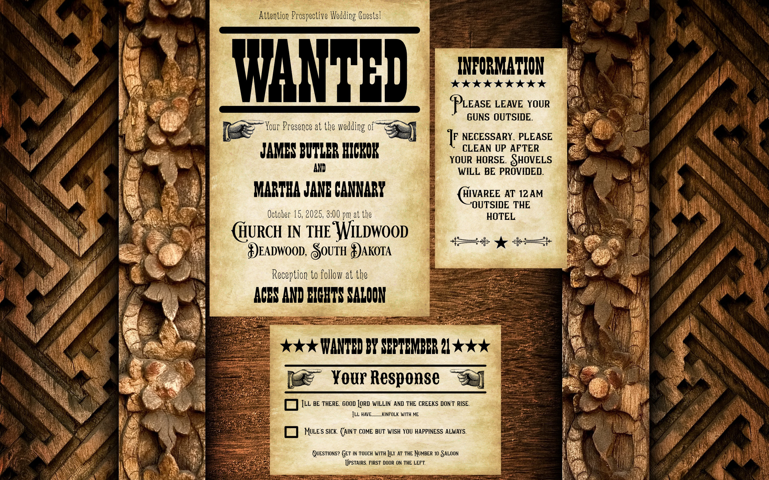 Wanted Poster Invitation Suite - Etsy