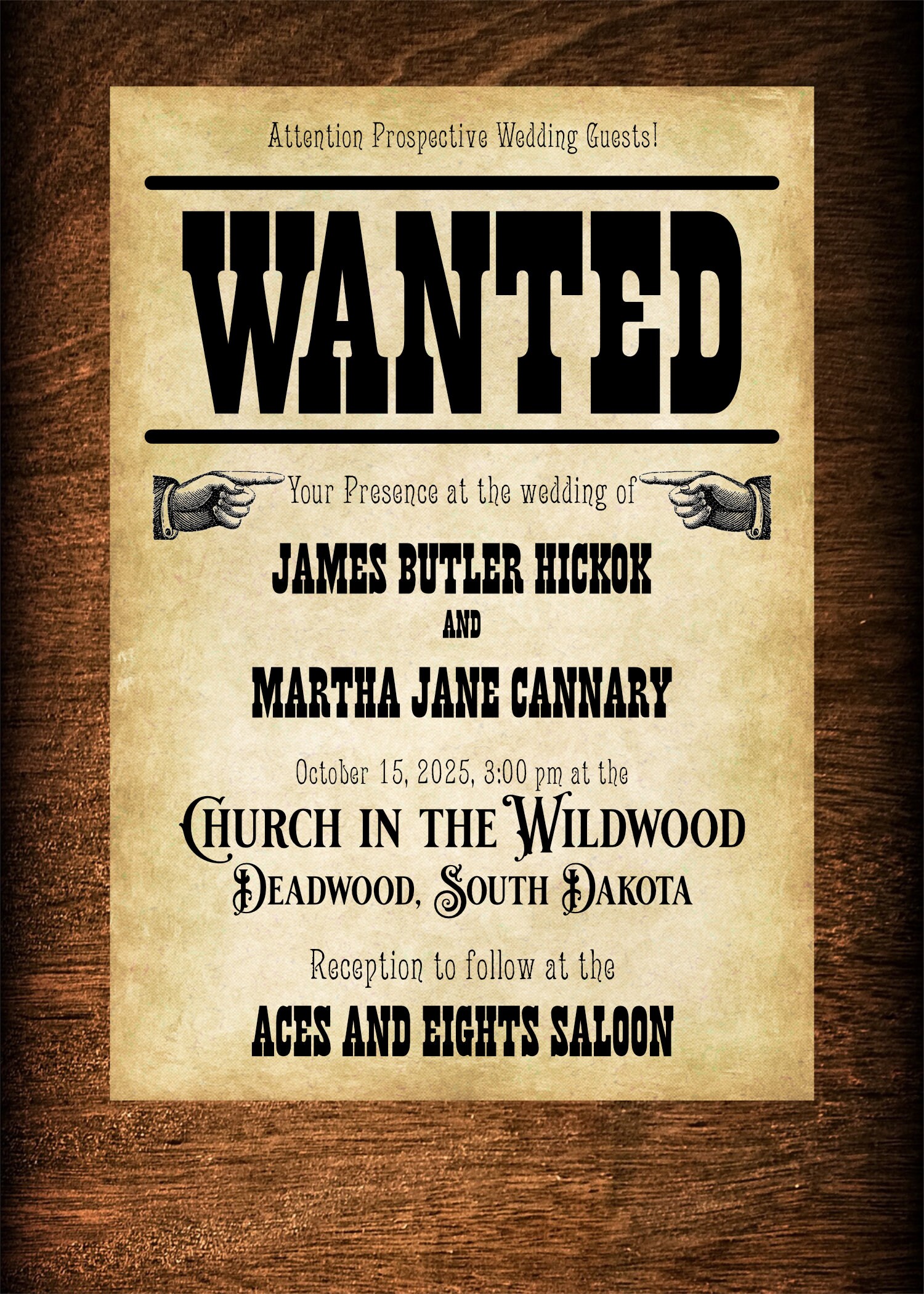 Wanted Poster Invitation Suite - Etsy