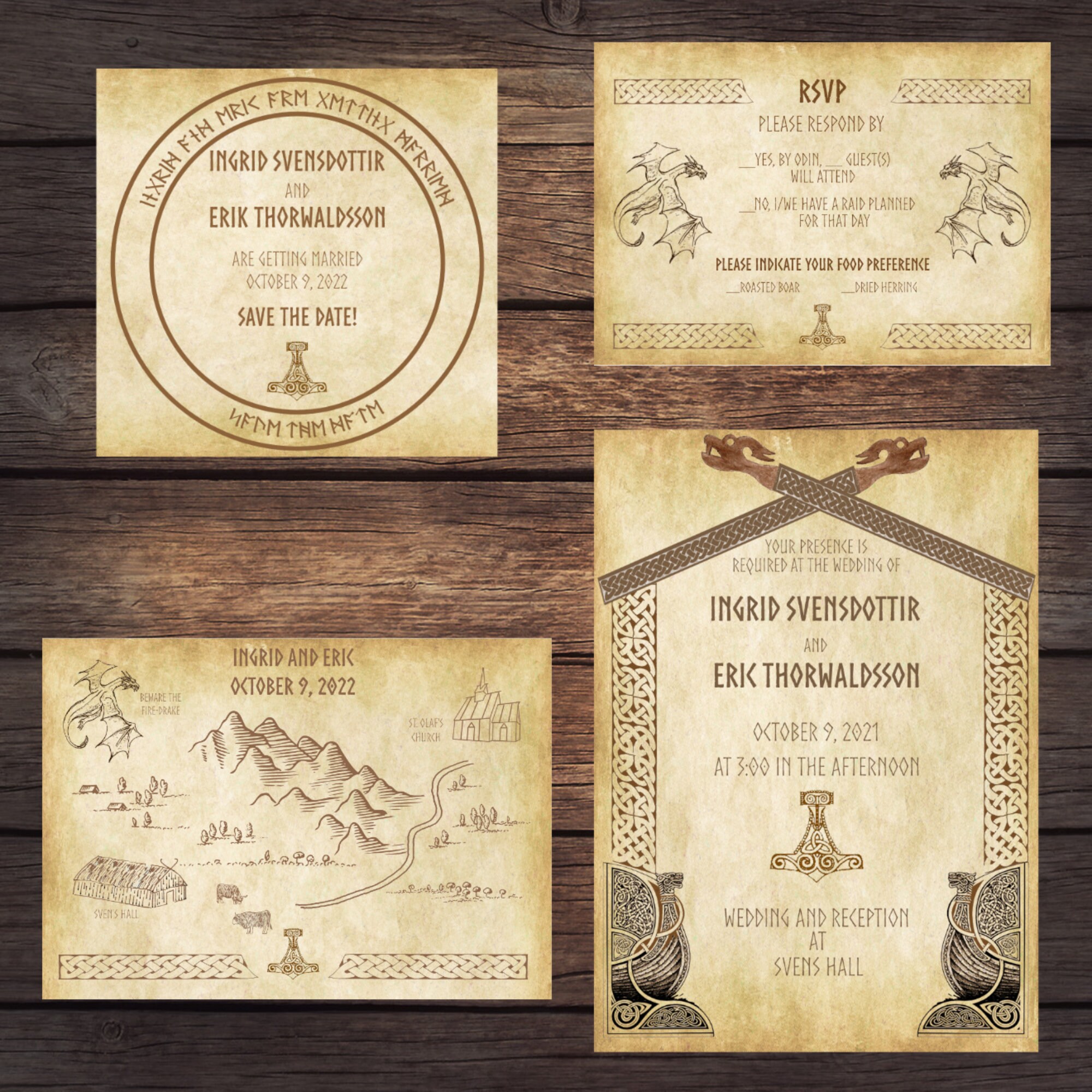 Viking Invitation Suite - Etsy