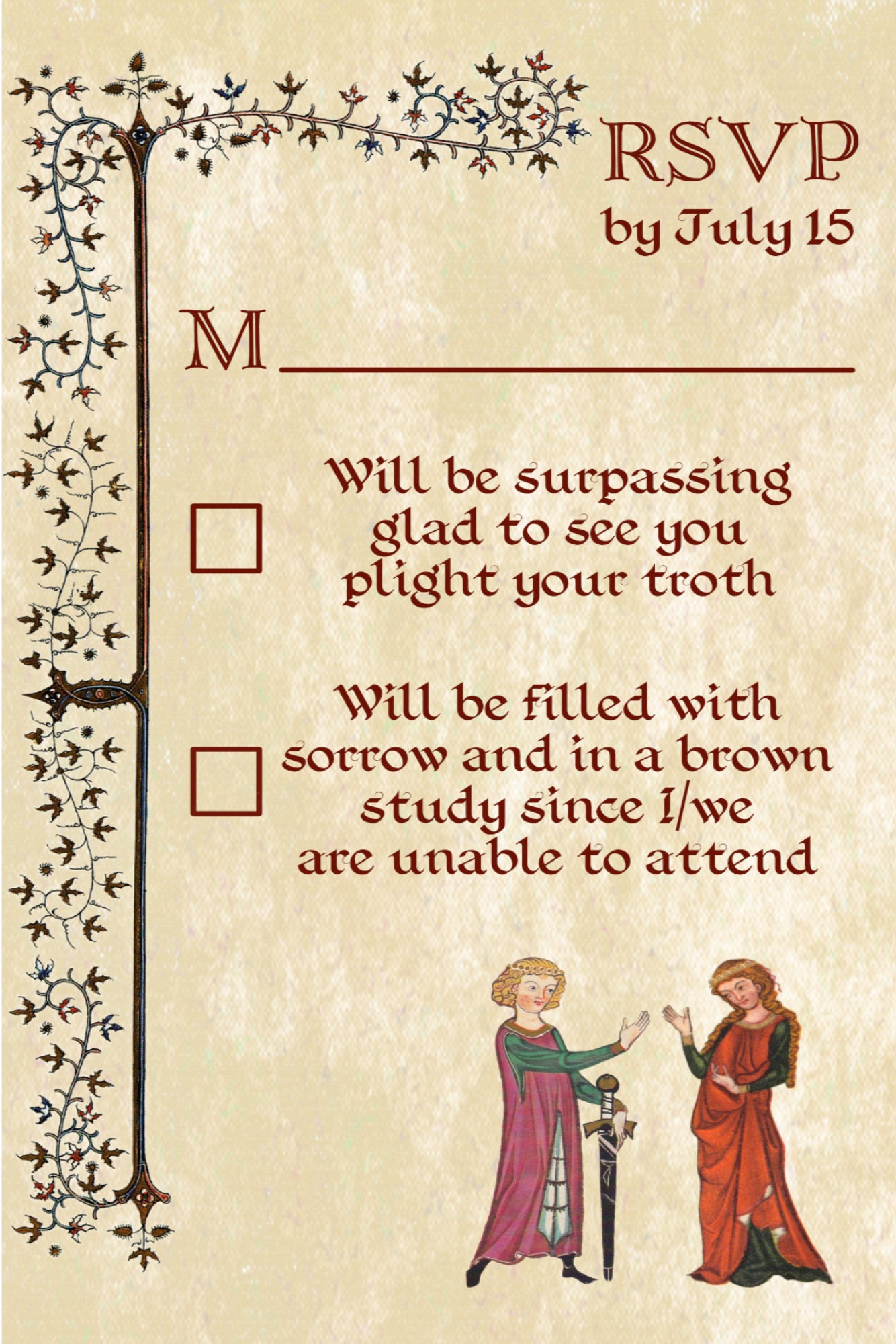 Medieval Wedding Invitation Suite - Etsy