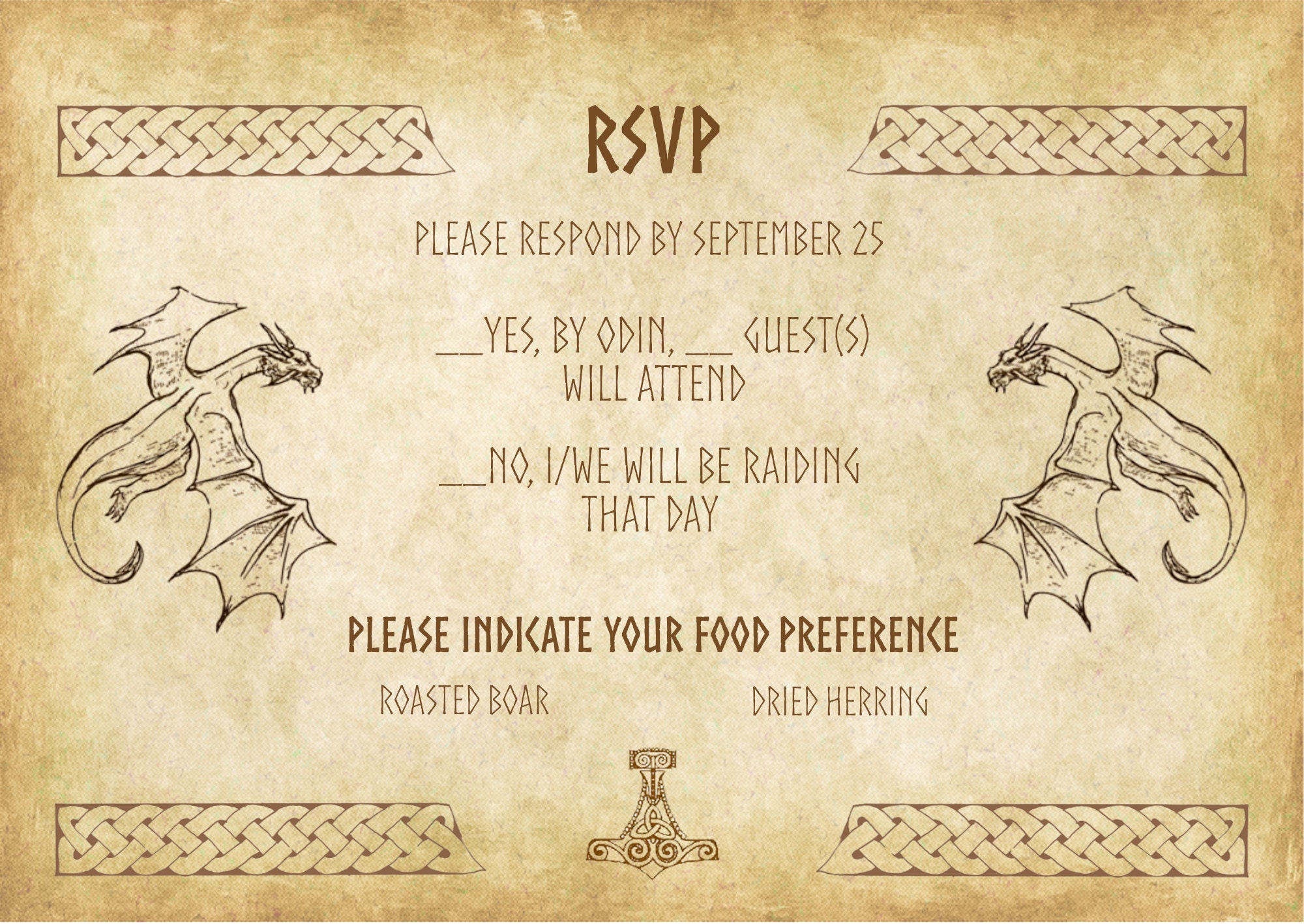 Viking Invitation Suite - Etsy