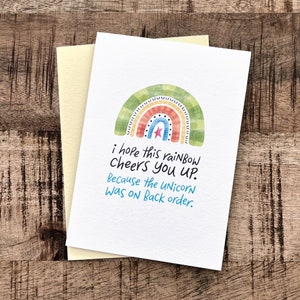 Funny Cheer up Card / Thinking of You Card / Encouragement Cards ...