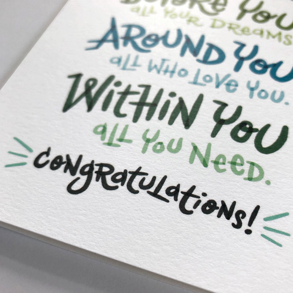 Graduation Card for Him or Her / Congratulations Card / High - Etsy