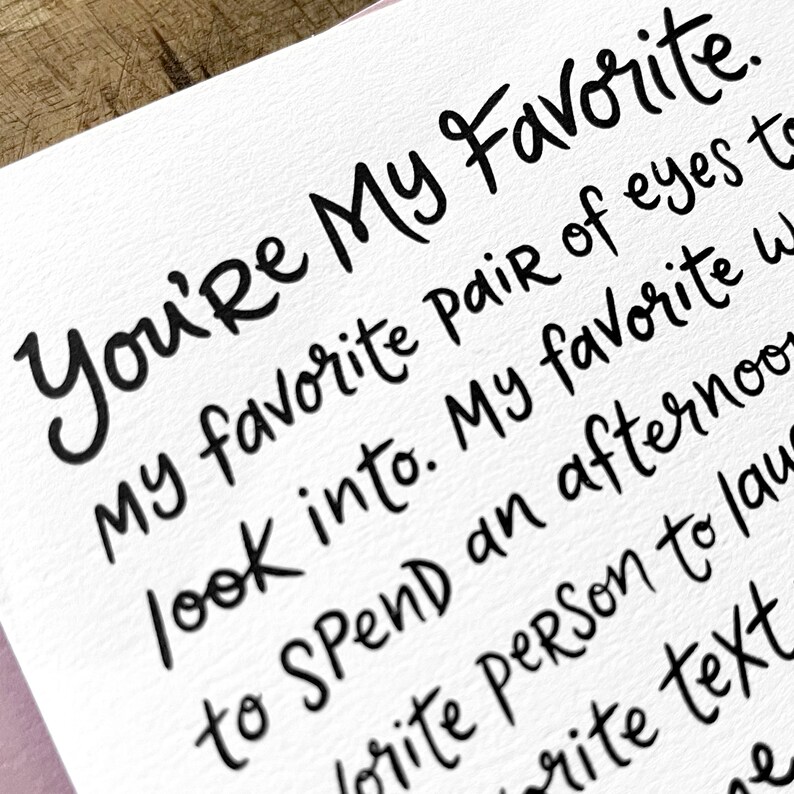 Youre My Favorite Card / Valentines Day Card for Him Card for - Etsy