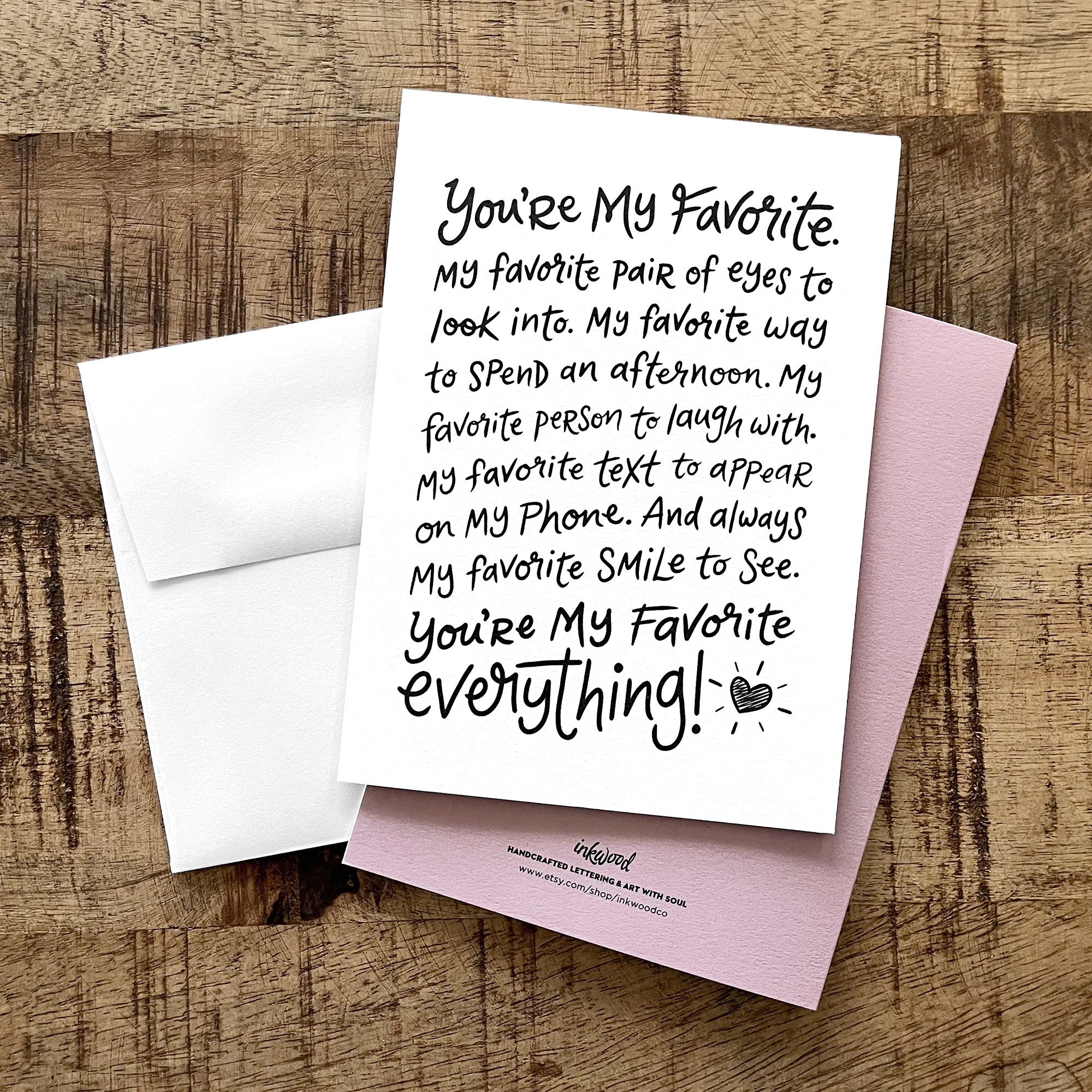 Youre My Favorite Card / Valentines Day Card for Him Card for - Etsy