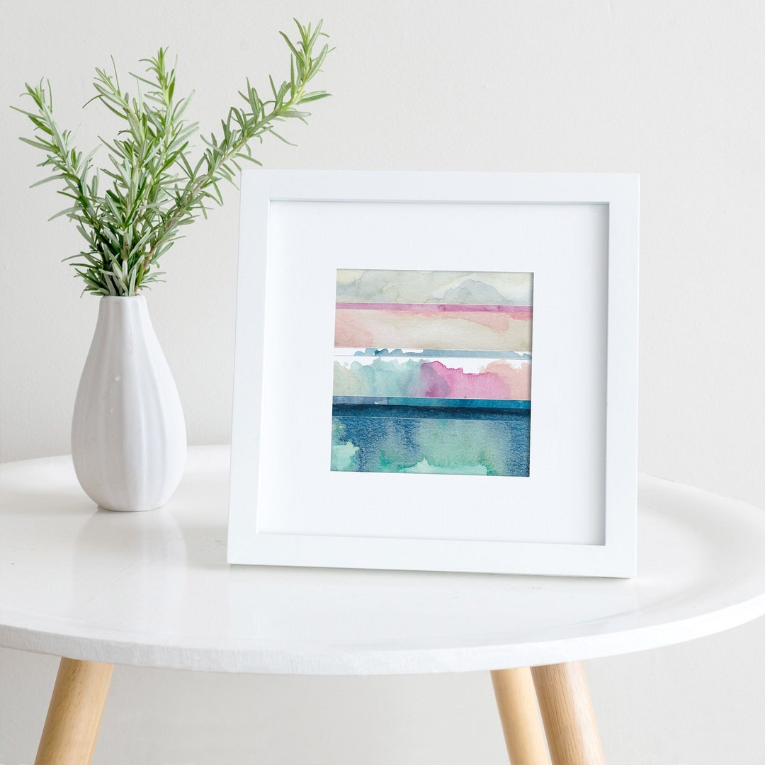 ORIGINAL Small Ocean Art / Abstract Watercolor Painting / Coastal ...