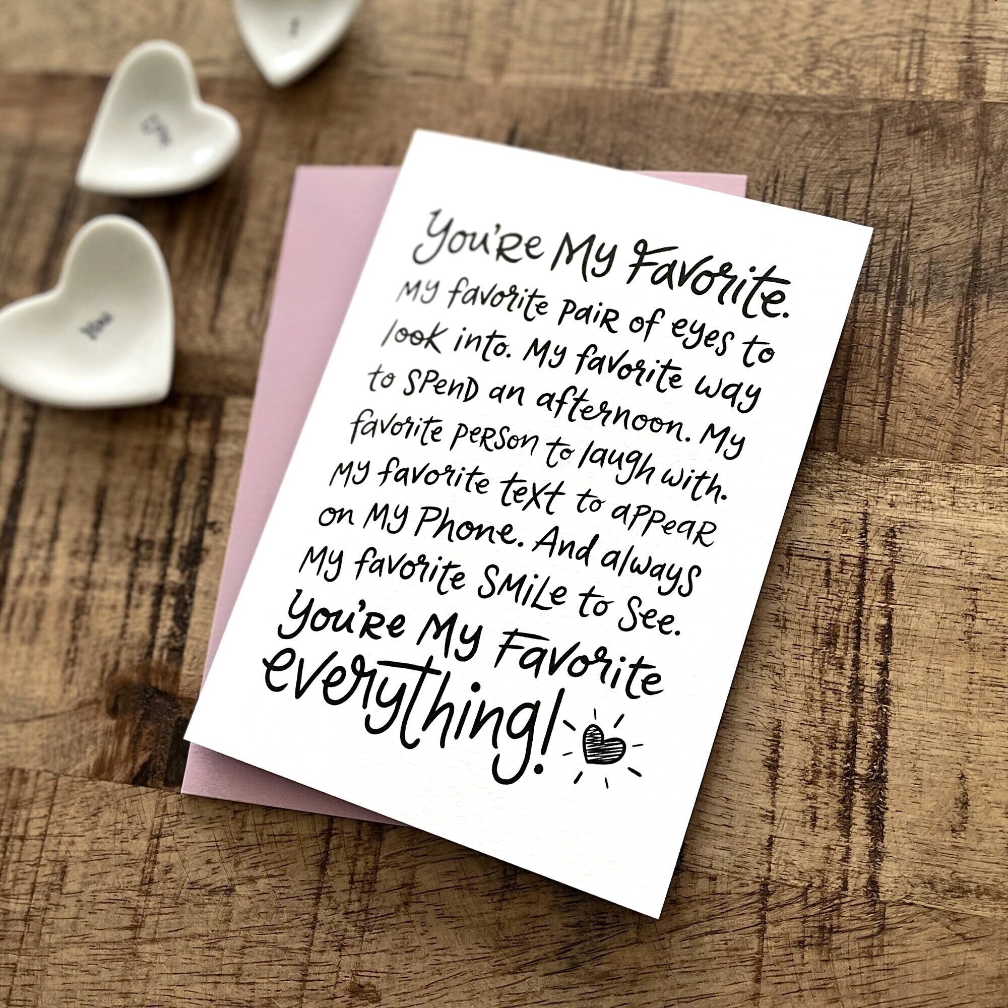 Youre My Favorite Card / Valentines Day Card for Him Card for - Etsy