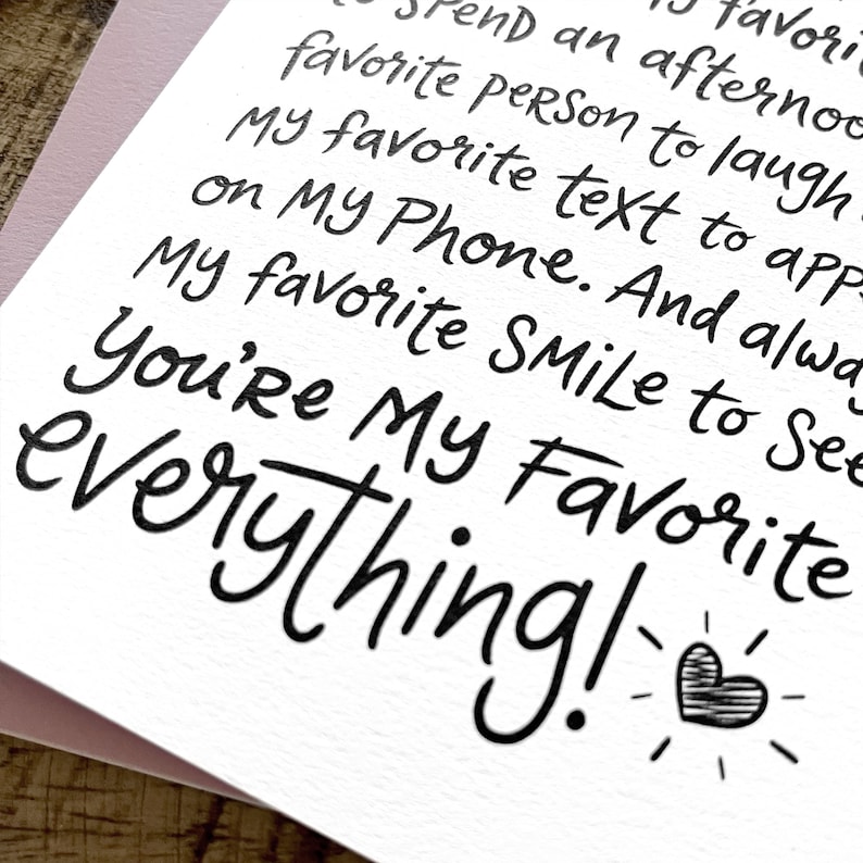 Youre My Favorite Card / Valentines Day Card for Him Card for - Etsy