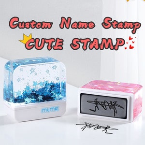 Bling Quicksand Star Liquid Stamp, Self-inking Logo Stamp,material ...