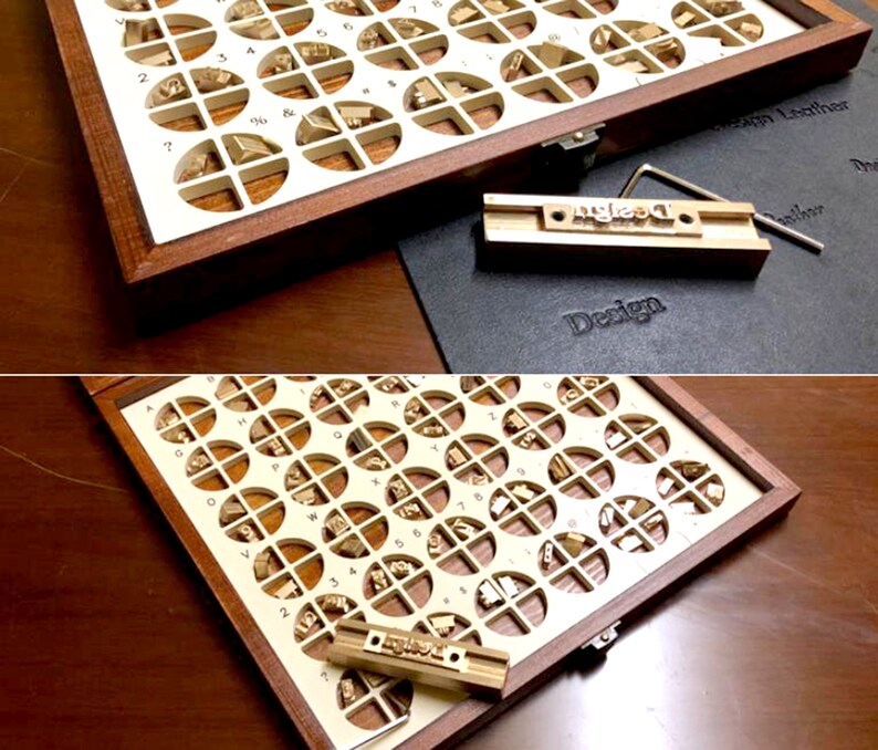 Brass Stamp Alphabet Number Storage Case, Alphabet Letter Number Stamps ...