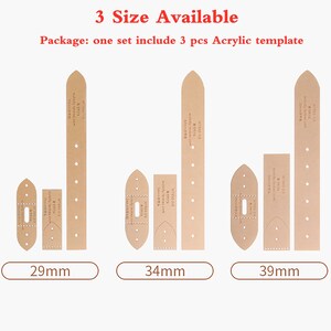 Acrylic 3 Style Belt Template Leather Craft Pattern Leather Craf Tool ...
