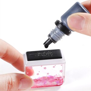 Bling Quicksand Star Liquid Stamp, Self-inking Logo Stamp,material ...