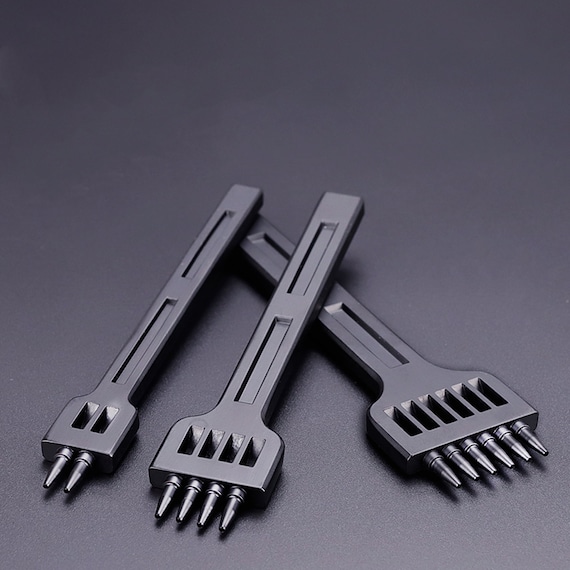3pcs 4 5 6mm Leather Stitching Prong Punch Tool Set Steel Etsy