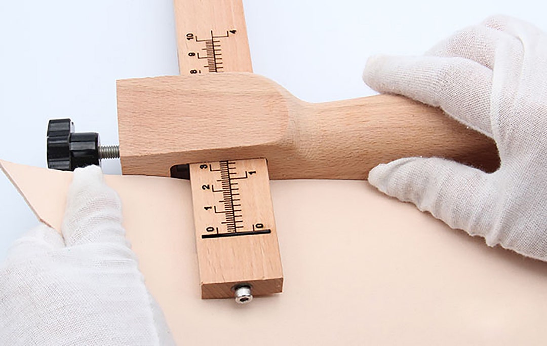 Wood Adjustable Strip and Strap Cutter Leather DIY Hand Cutting Tool ...