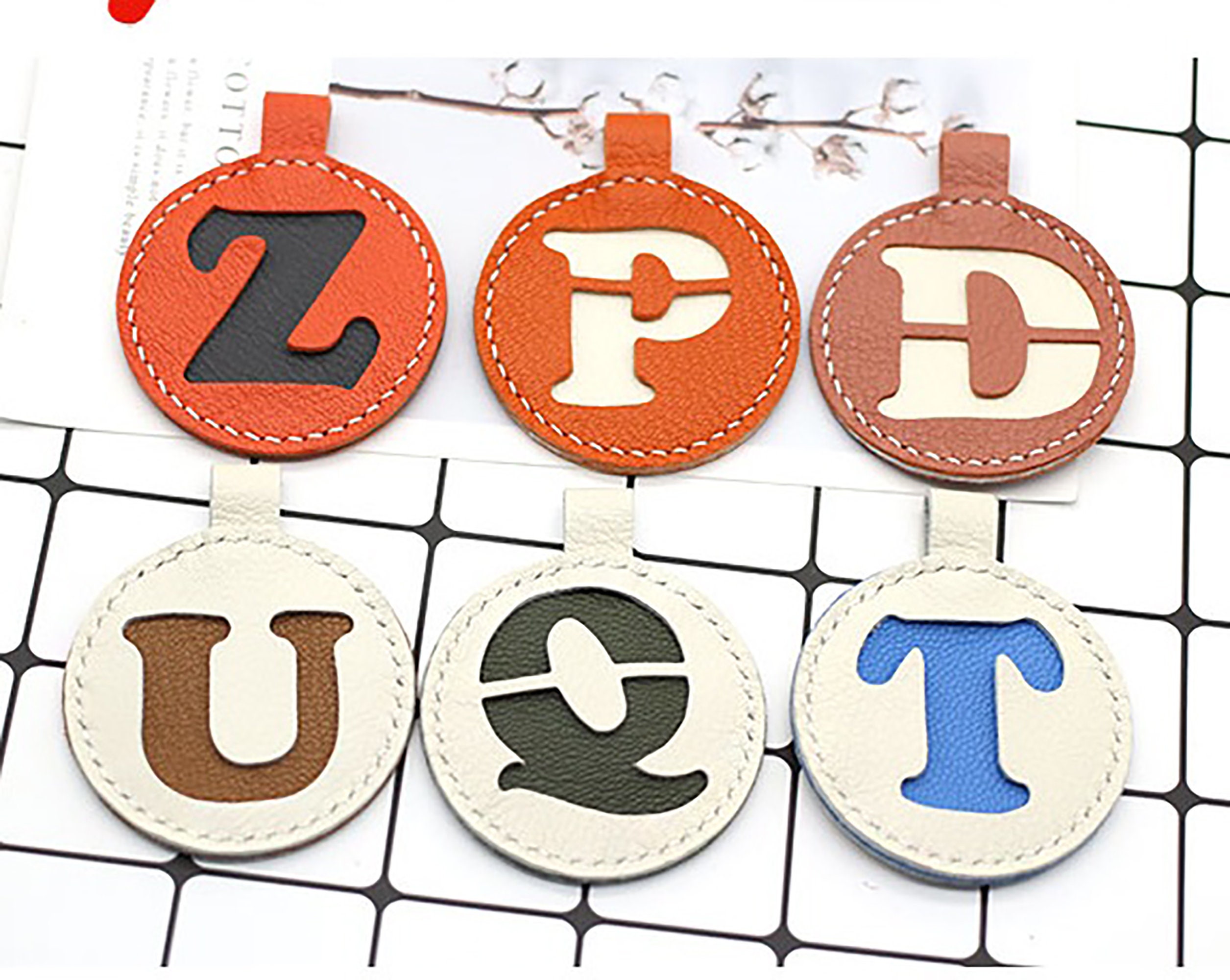 Alphabet Key Ring Leather Die Cuts Letters Pendant - Etsy