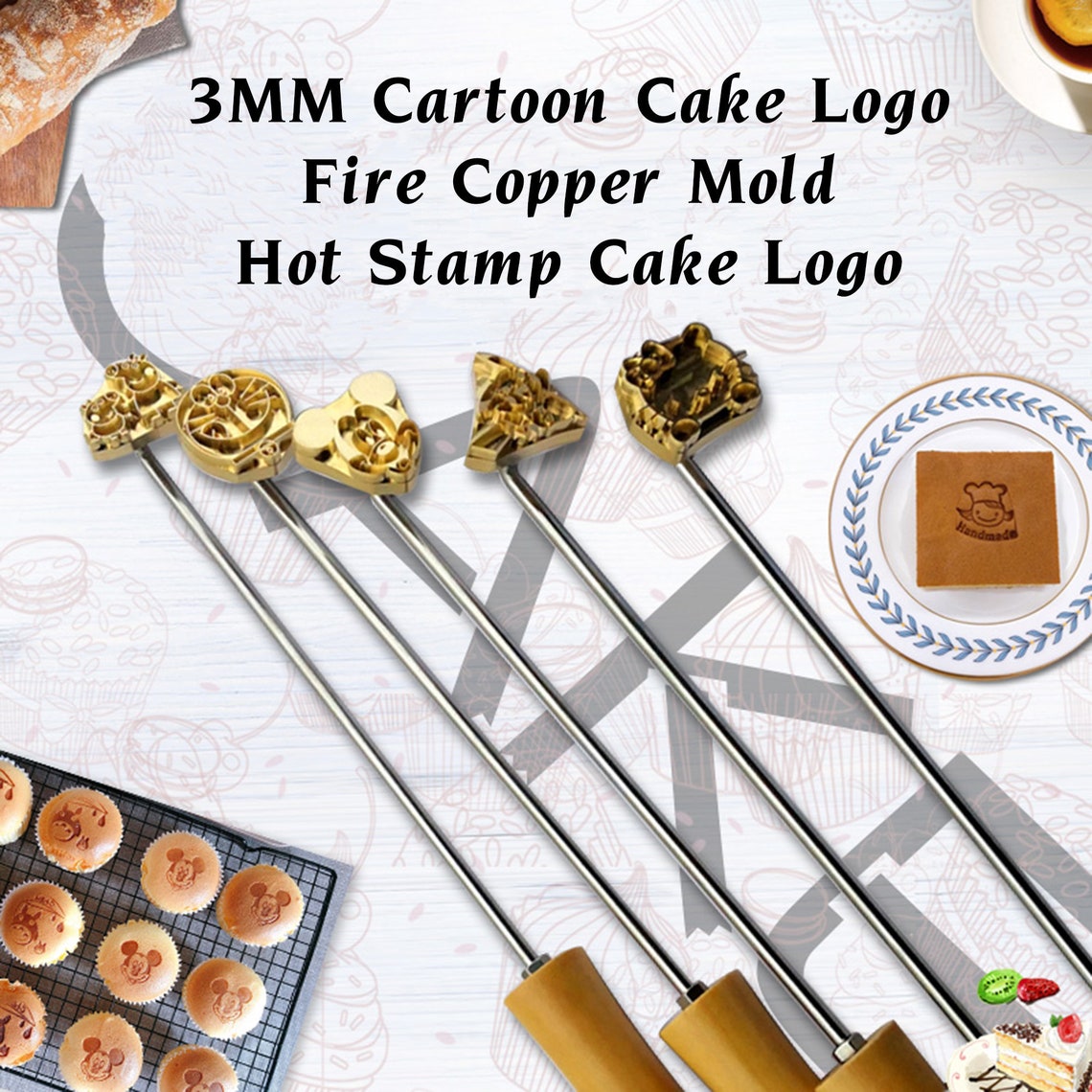 3CM Cartoon Cake Logo Fire Brass Mold Hot Stamp Fruit Skin Bread ...