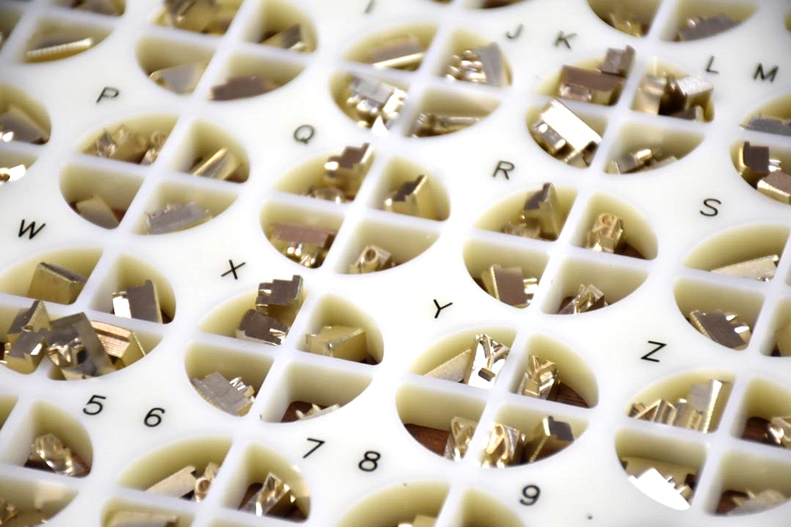 Brass Stamp Alphabet Number Storage Case, Alphabet Letter Number Stamps ...