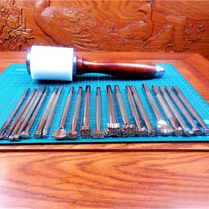 Complete Set of Leather Stamp and Hammer Engraving - Etsy