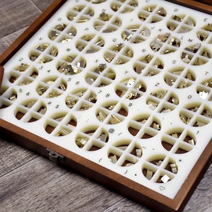 Brass Stamp Alphabet Number Storage Case, Alphabet Letter Number Stamps ...