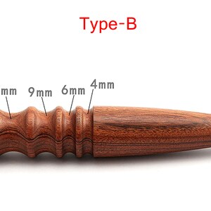 Leathercraft Tool Edges Slicker Round Wood Multi-size Leather Edge ...