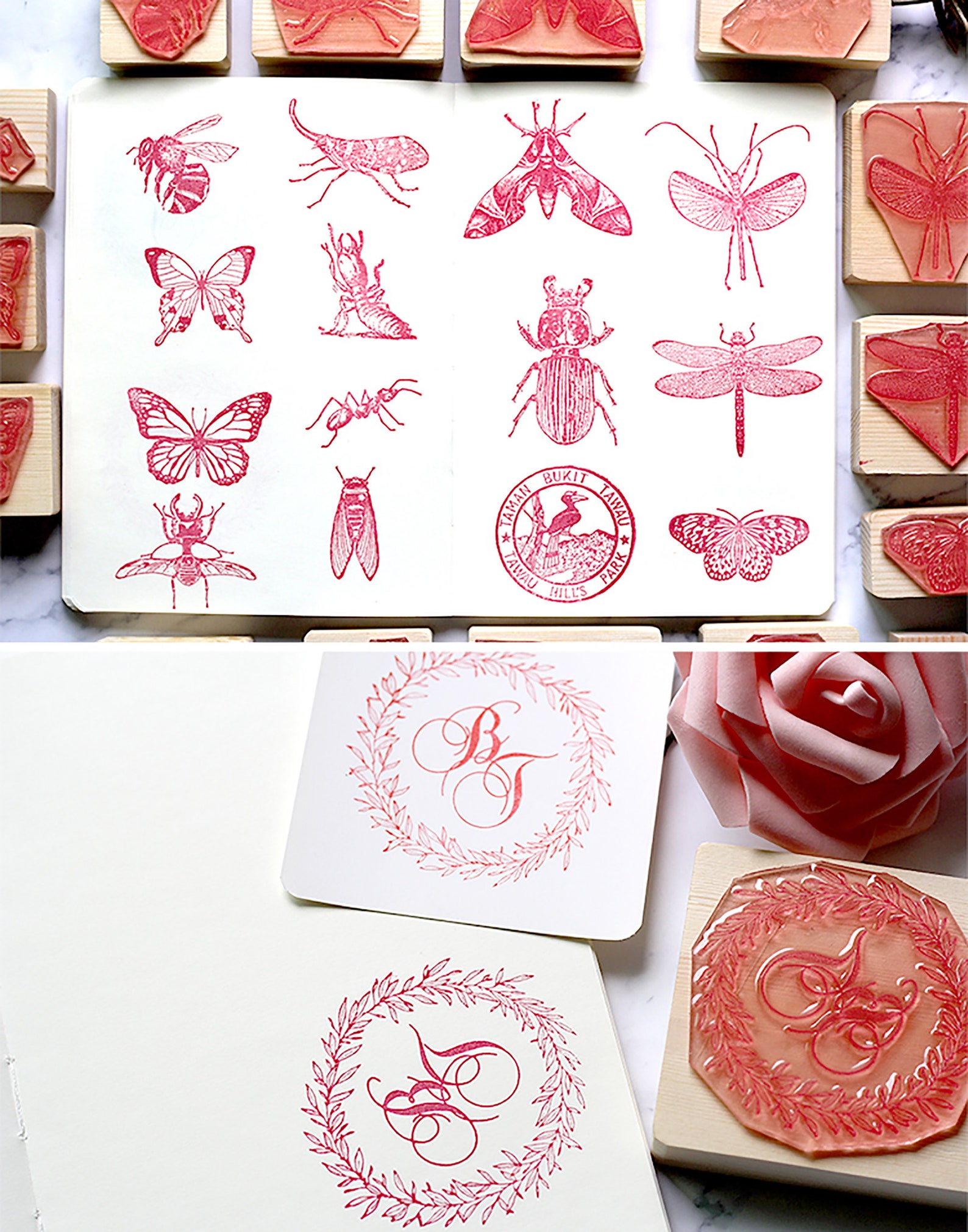 Rubber Stamp Custom Logo Ink Stamp Business Address Logo Stamp ...