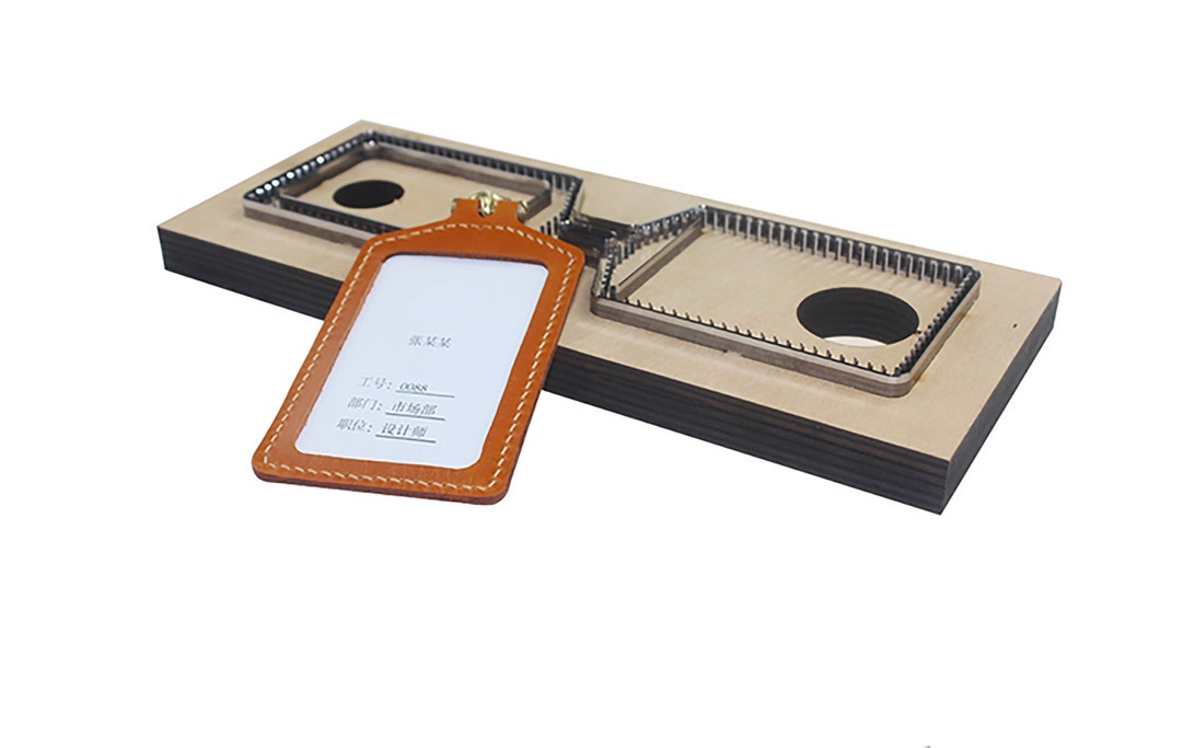 Name ID Card Badge Holder Custom Leather Cutting Die Punching ...